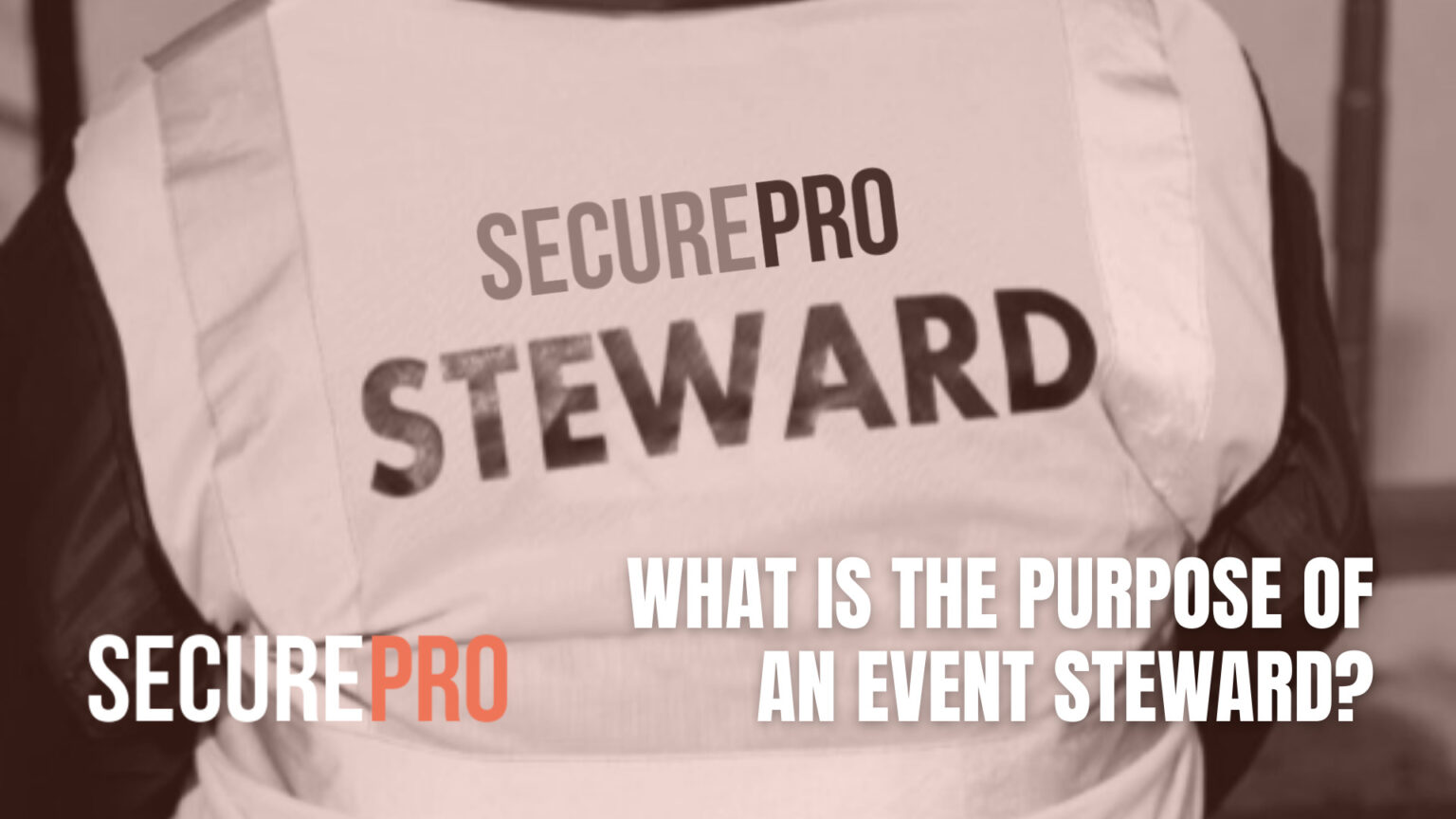 What is the purpose of an event steward? | SecurePro